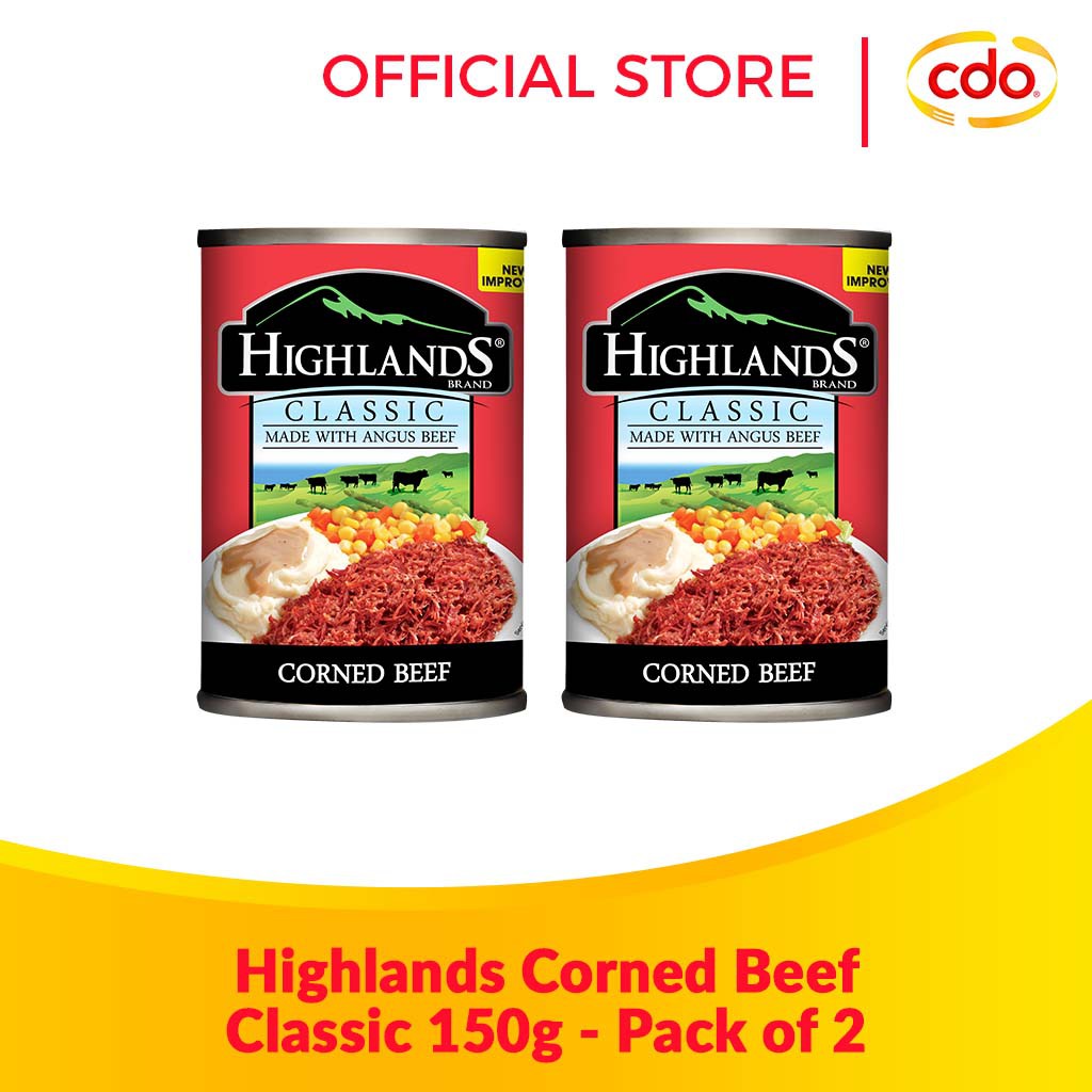 HIGHLANDS Classic Corned Beef 150g - Pack of 2 | Shopee Philippines