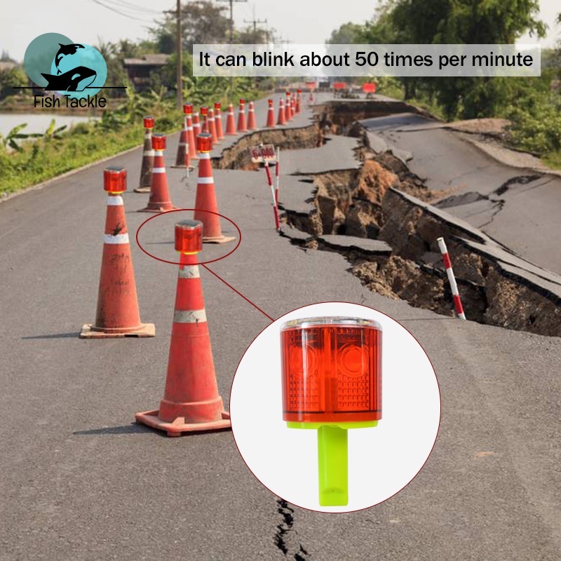 Waterproof LED Solar Strobe Warning Light, Safety Warning Caution ...