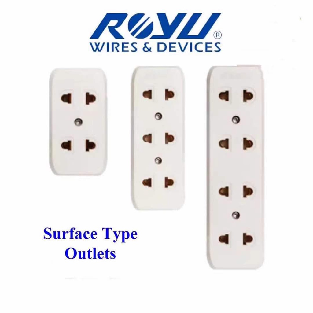 ROYU Extension Universal Outlet Surface Type 2gang 3gang 4gang ...