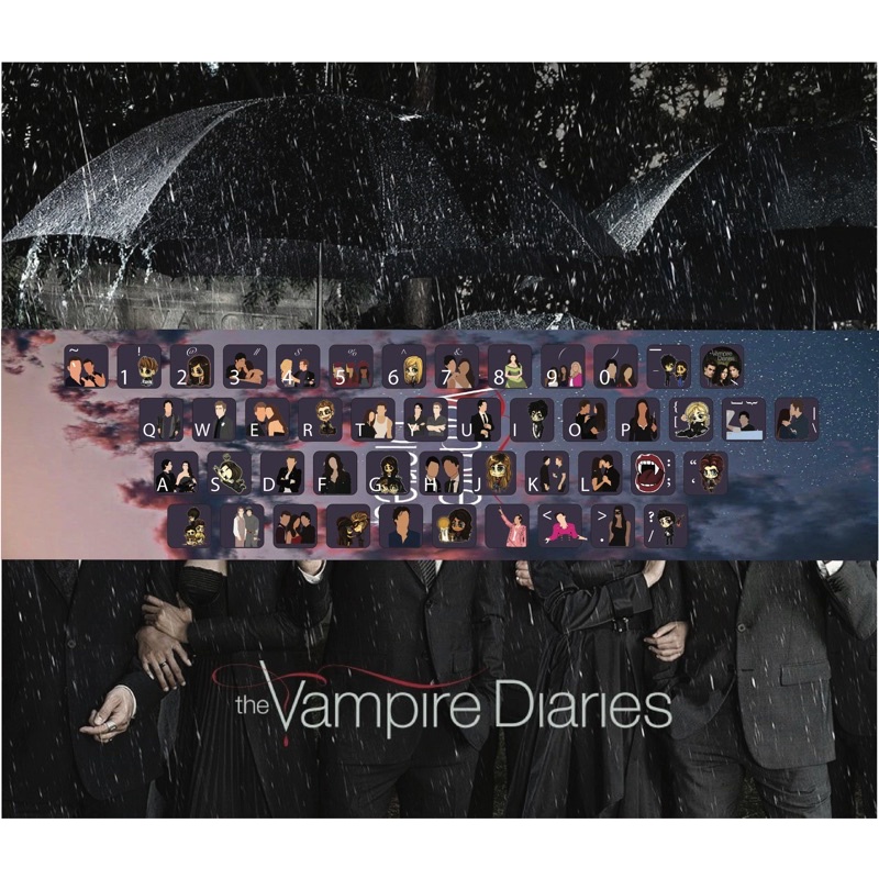 Sticker KEYBOARD THE VAMPIRE DIARIES ALL SIZE For ALL Sizes Of ...