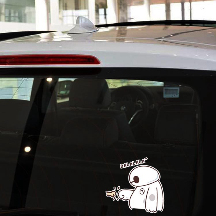 New Cute Big Hero Baymax Car Sticker Car Decals Window Sticker Fuel ...