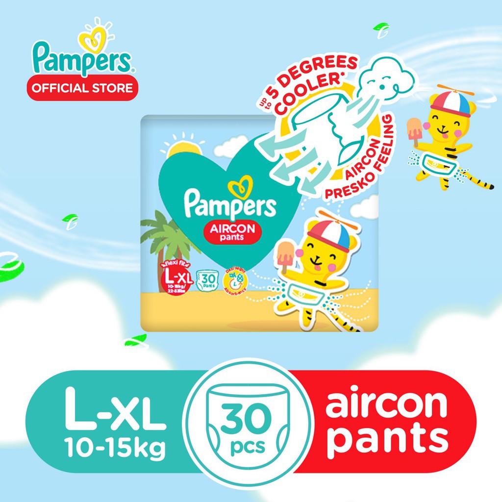 Pampers Aircon Pants Value Pack Large 30 | Shopee Philippines