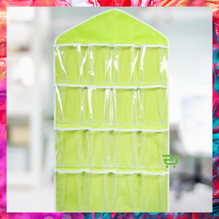 16 Grid Bra Storage Hanging Organizer Underwear Storage Wardrobe Door ...