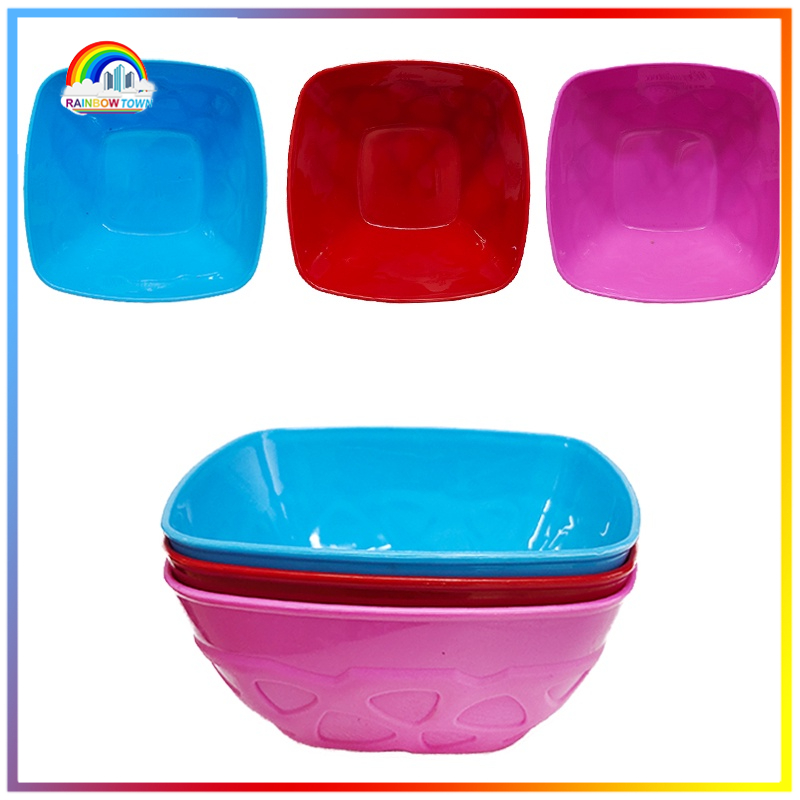 CYK749 BOWL Plastic square bowls color pp bowl | Shopee Philippines