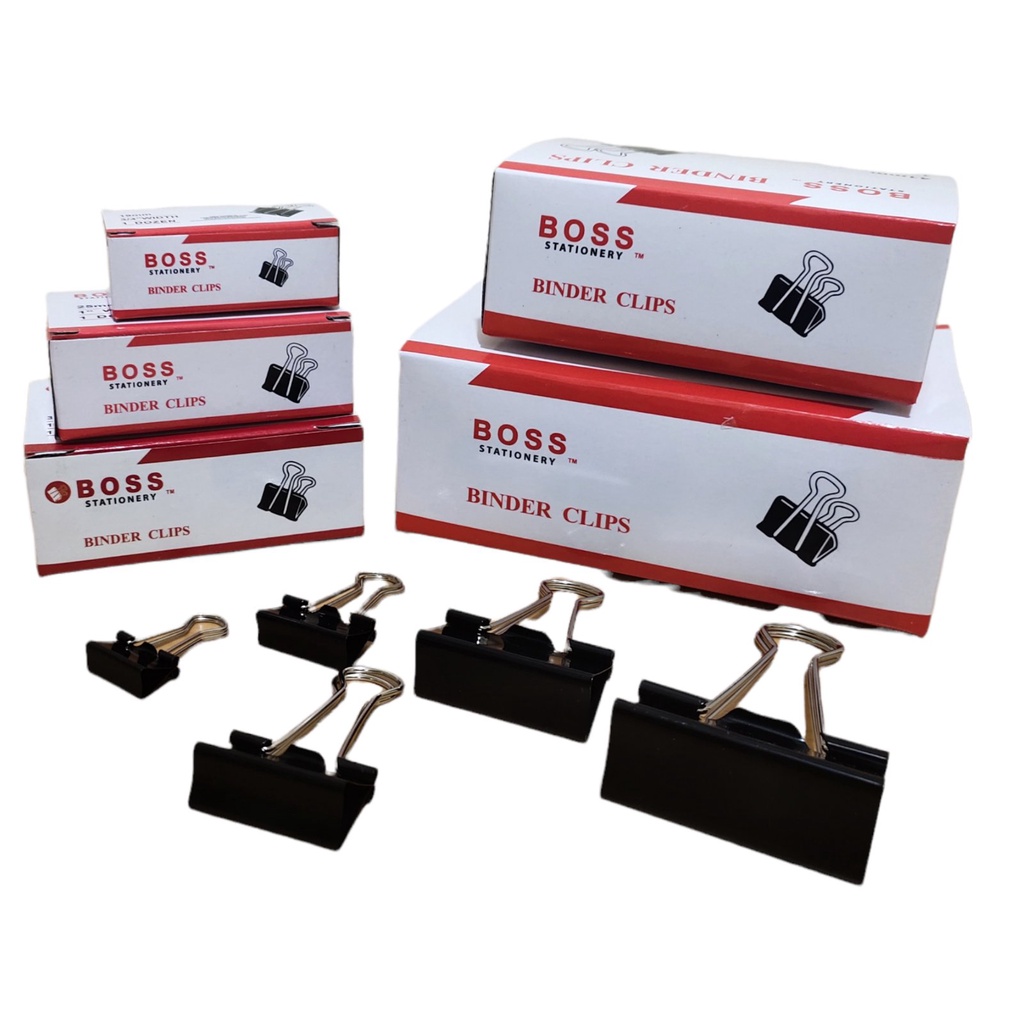 12PCS Binder Clips Boss Stationery | Shopee Philippines