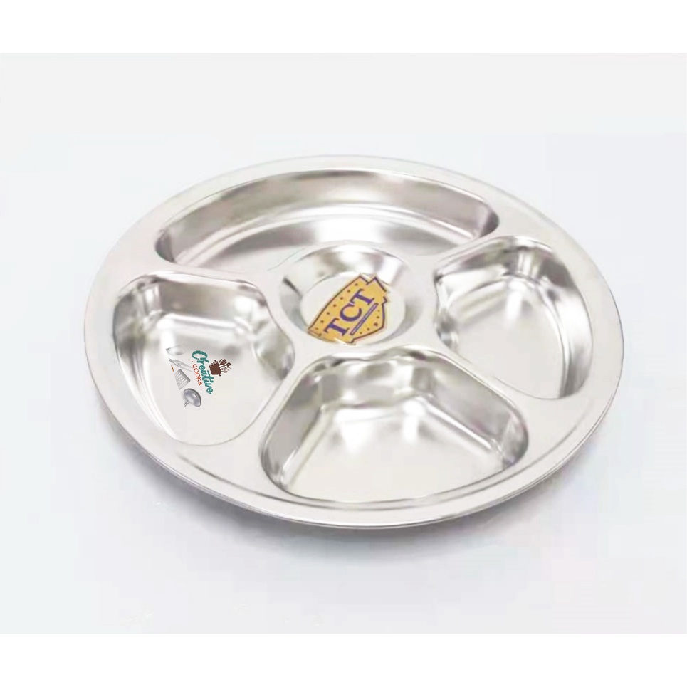 5 in 1 Divider Plate Bento Style Stainless Steel Plato Bento ( 8008 ...