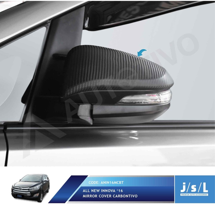 All New Toyota Innova 2016 Rear View Mirror Cover Carbontivo Mirror ...