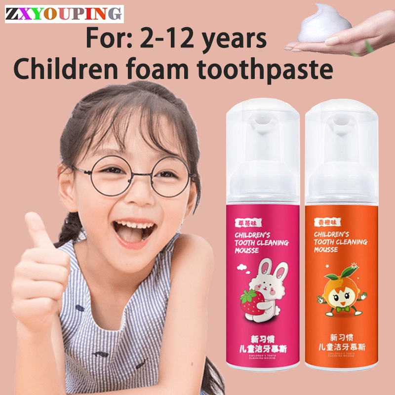 Kids Mousse Foam Toothpaste for Children's u shaped toothbrush Electric ...