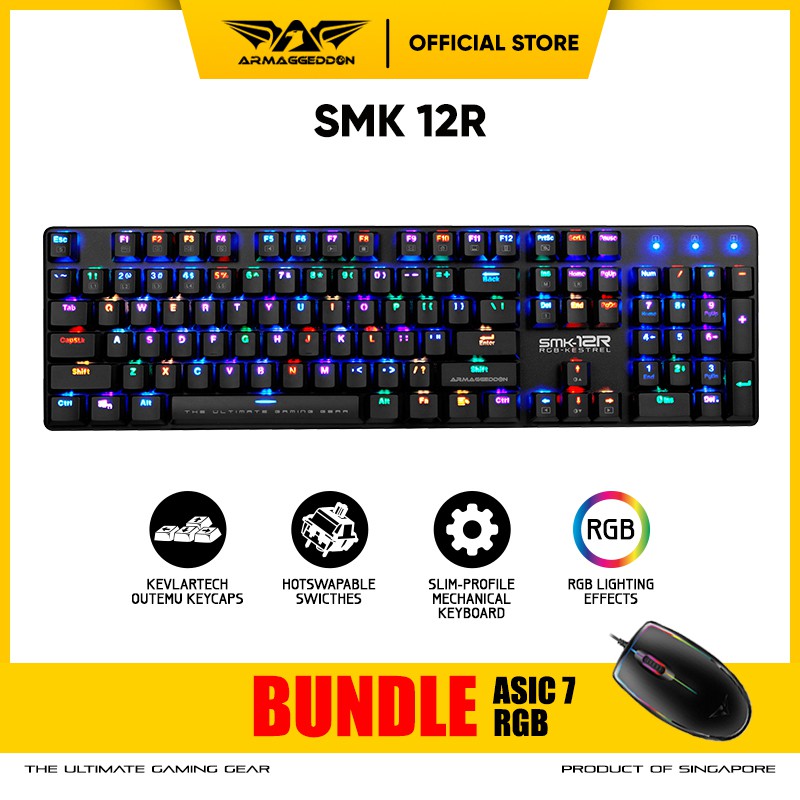 Armaggeddon SMK 12R RGB Low Profile Mechanical Keyboard Oeet Switch ...
