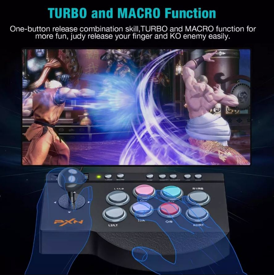 PXN 0082 Arcade Fighting Game Joystick Controller for Android/ Windows ...