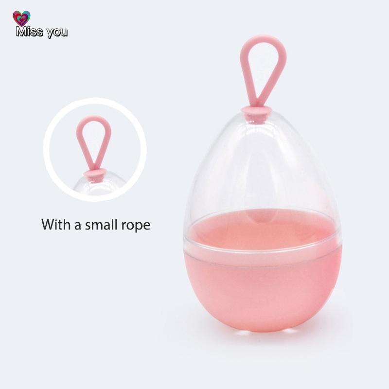 Makeup Sponge Storage Case Dust Cover Oval Eggshell Makeup Tool ...