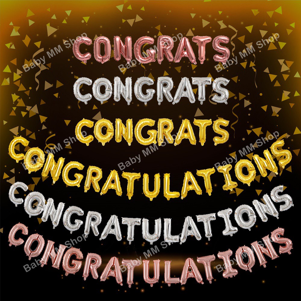 Congrats Balloon Congratulations Foil Degree *Balloon String Ribbon ...