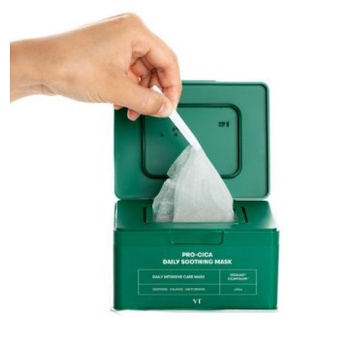 [VT]Korea Pro CICA Daily Soothing Mask 30ea Skin Care Mask Pack Essence Ampoule Hyaluronic Acid ...