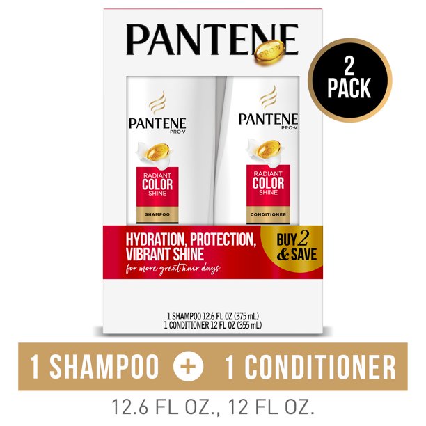 NEW Pantene Shampoo(310mL) and Conditioner(269mL) Radiant Color Shine ...