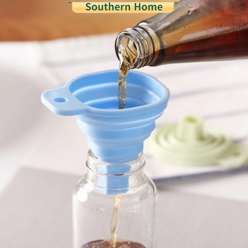 B65【Manila】COD Foldable Funnel Square Silicone Mini Funnel Liquid ...