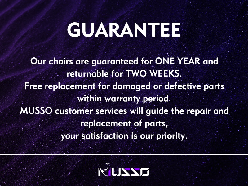 MUSSO Blazer Series 109P Colorful PU Leather Ergonomic Adjustable ...