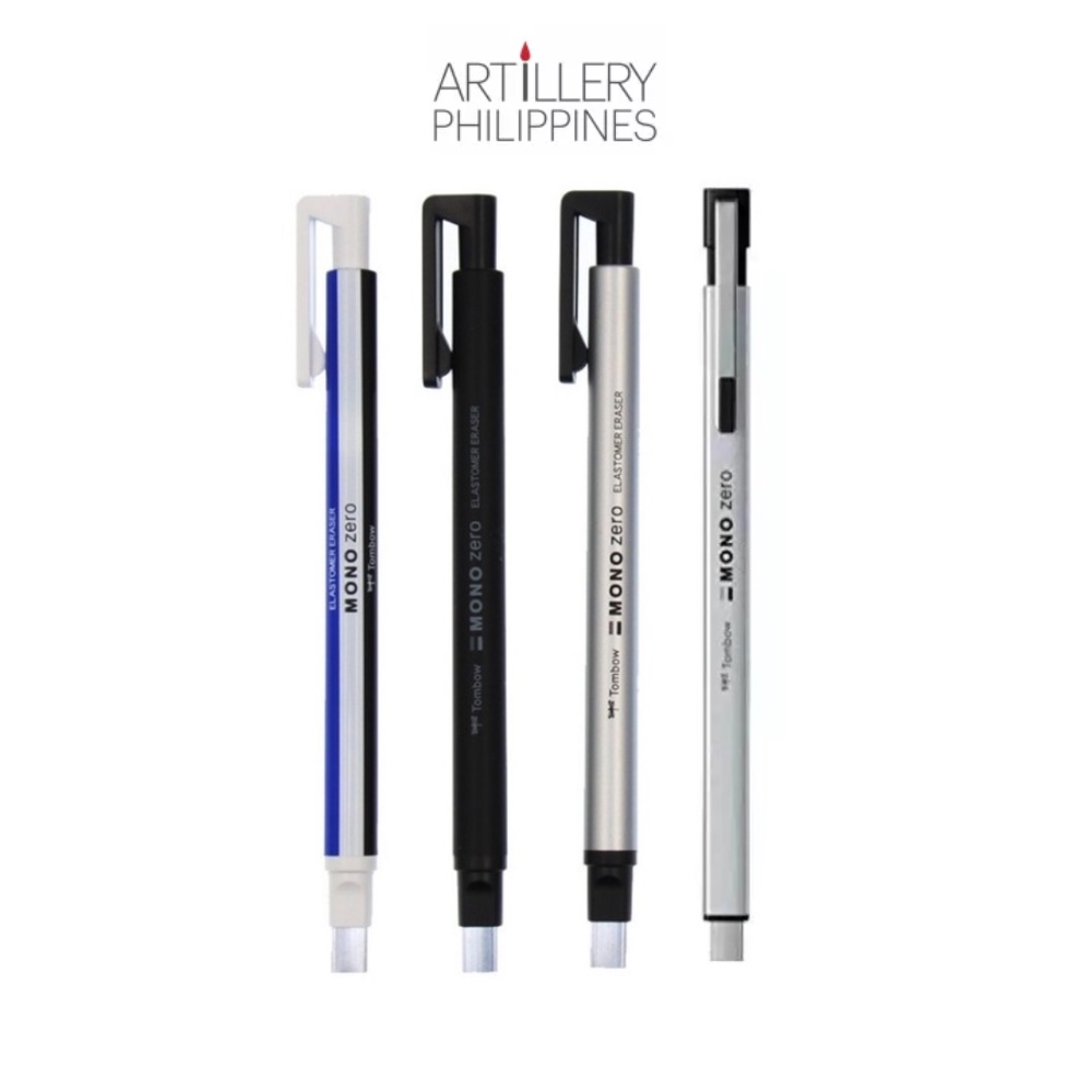 Tombow Mono Zero Eraser Pen [Square, Standard, Black Silver Metal] [EH ...