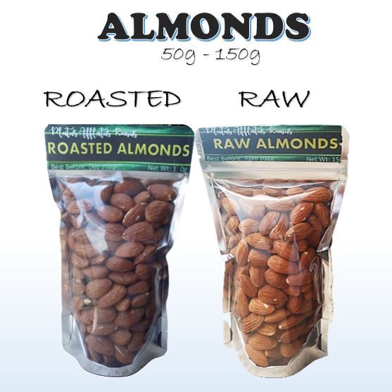 Roasted / Raw Whole Almonds 50g - 150g | Shopee Philippines