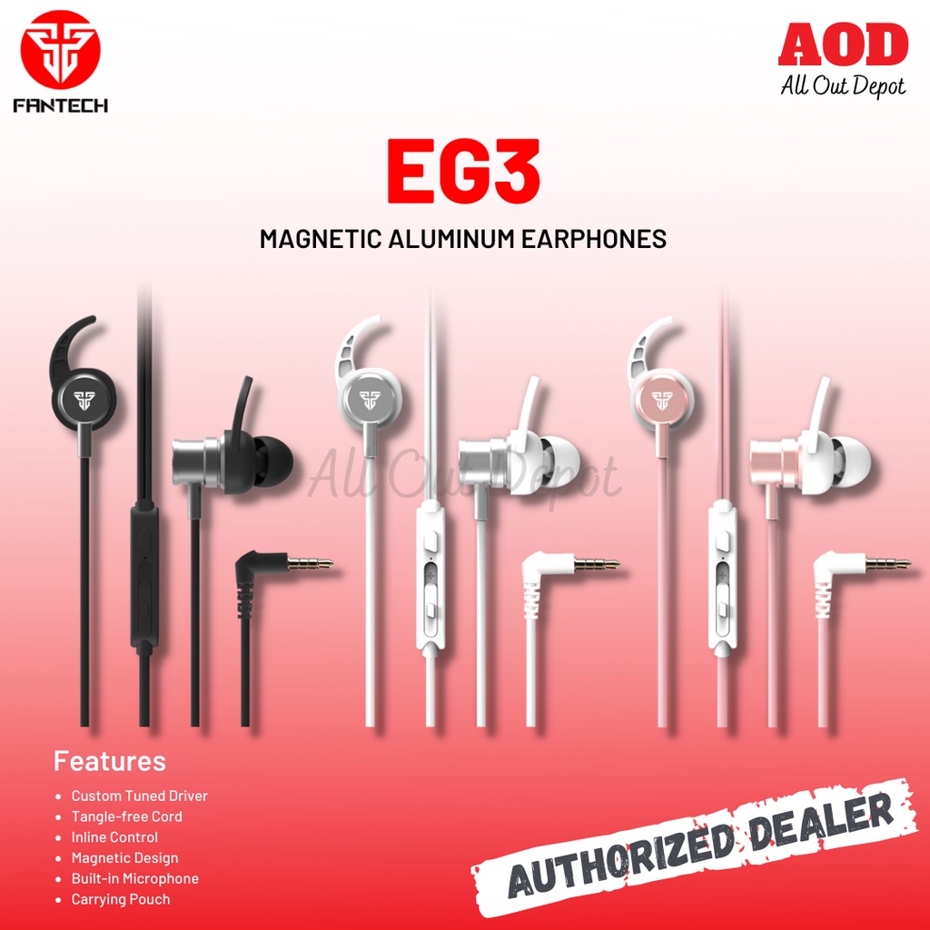 Fantech EG3 Earphones Premium Alluminum Alloy Magnetic Earbuds | Shopee ...