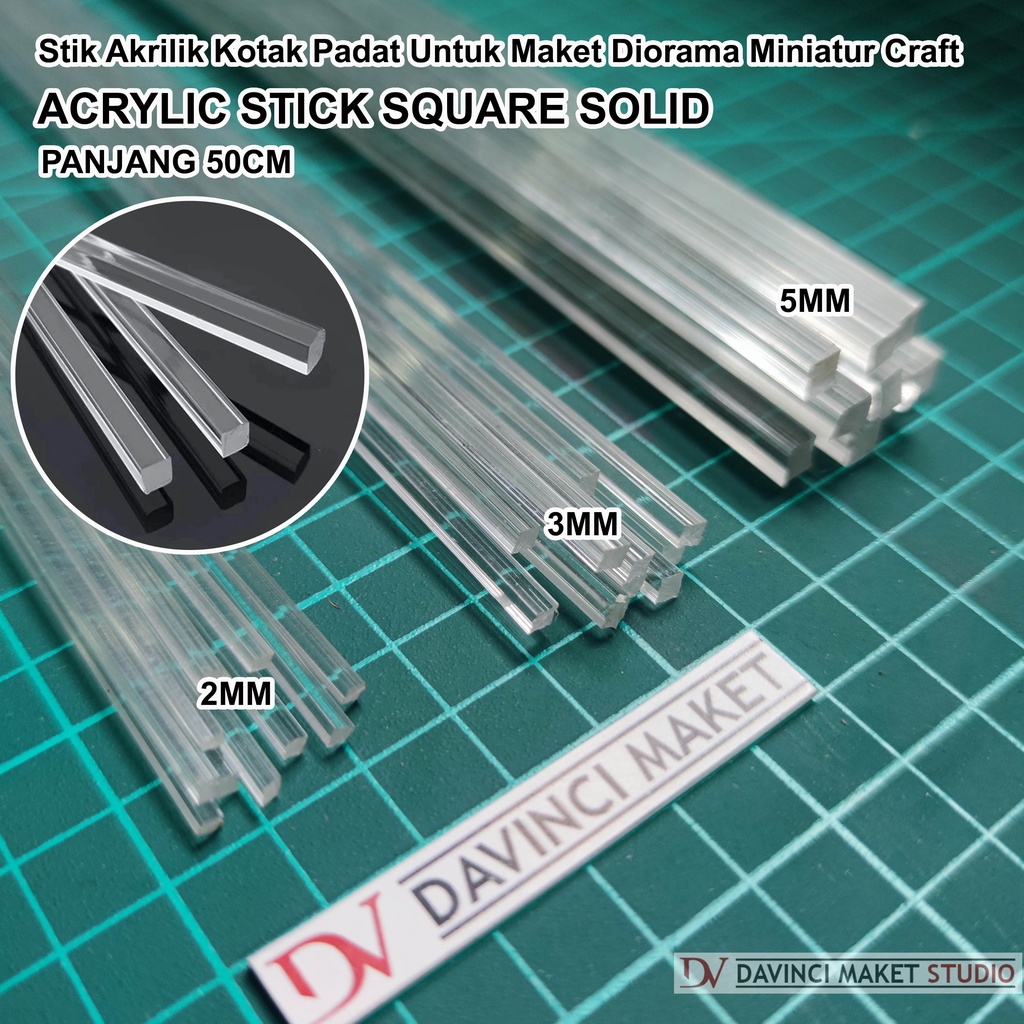 Solid Square Acrylic Stick - Solid Square Acrylic Stick 2mm 3mm 5mm ...