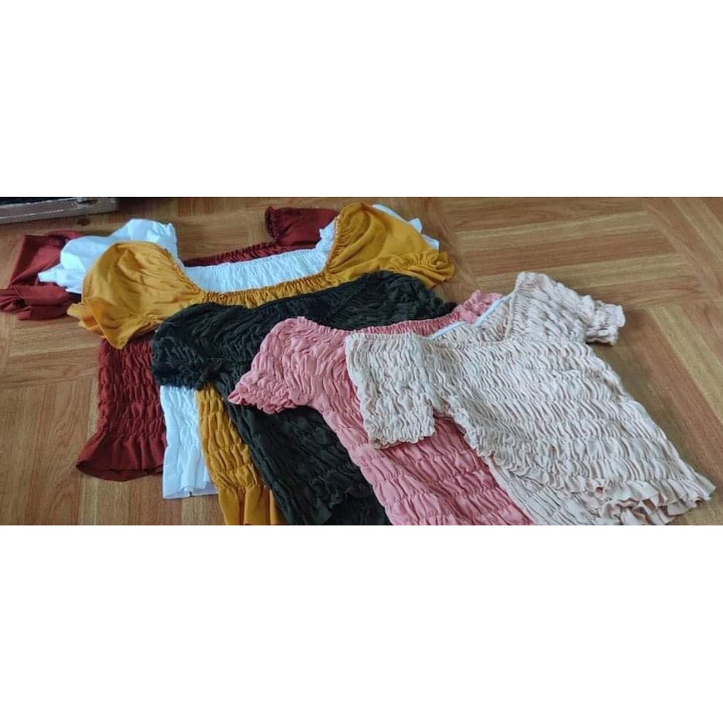 Fashion Crop Tops Freesize Shopee Philippines