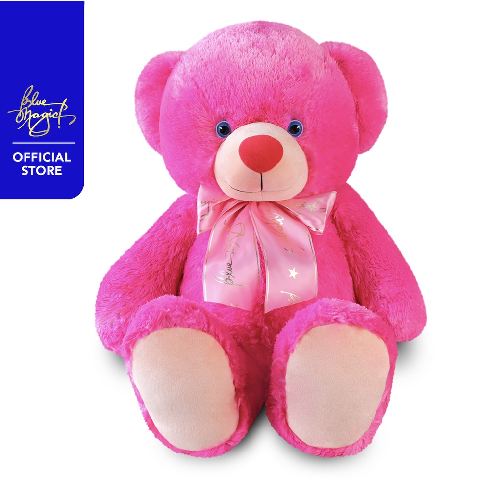 Blue Magic Casey Xl Fuchsia Bear Stuffed Toy (With Free Dust Bag ...