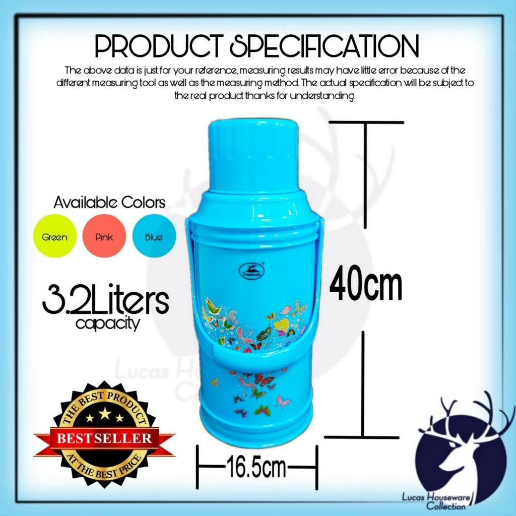 PLASTIC THERMOS / METAL THERMOS 2.2L TO 3.2L / THERMOS VACUUM FLASK / 100% FULLY INSULATED ...