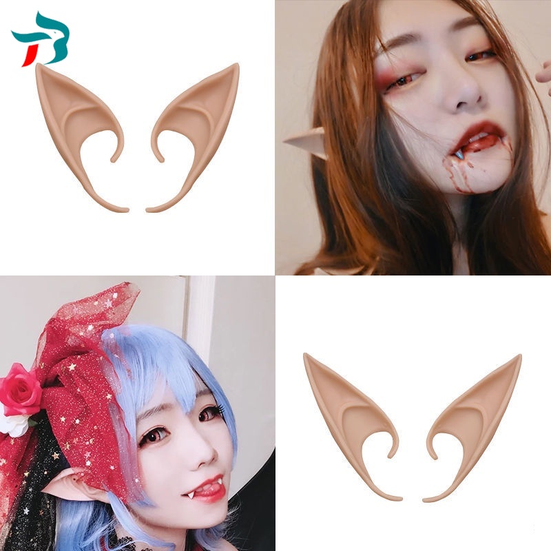 Latex Elf Ears Vampire Fangs Halloween Party Costume Props B2 | Shopee ...