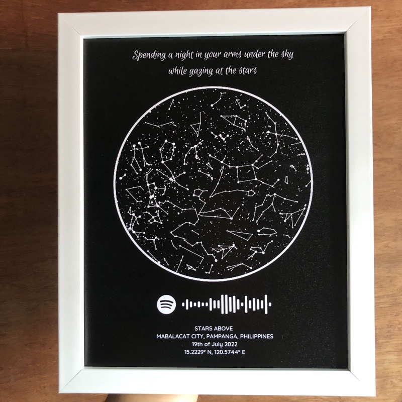 Customized Star Map and Spotify Frame 5R/8R (Wall design/Photo Frames ...