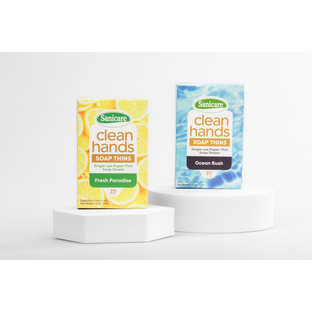 Sanicare Clean Hands Soap Thins Fresh Paradise 25 sheets | Shopee ...