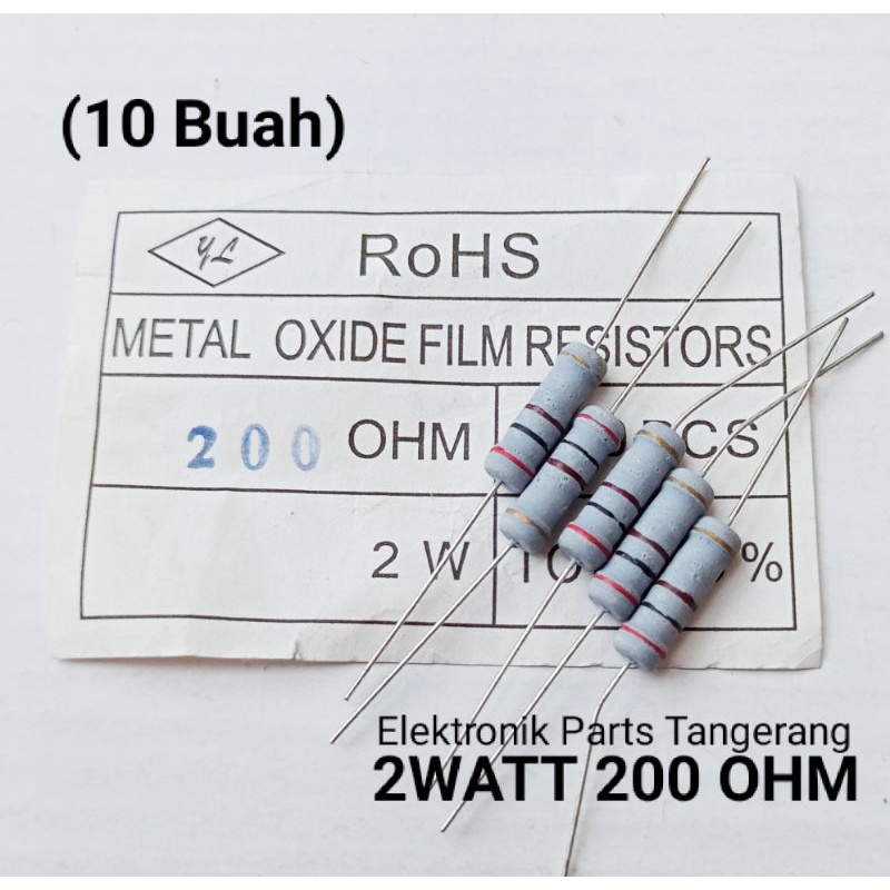 (10 Pieces) RESISTORS 2WATT 200 OHM RESISTORS 2 WATT 200 OHM RESISTORS ...