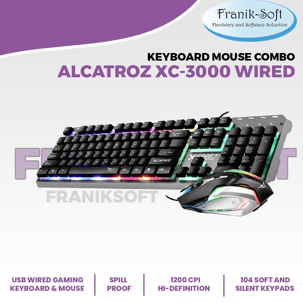 Keyboard Alcatroz XC-3000 Spill Proof Gaming Keyboard+Mouse Combo 9 ...
