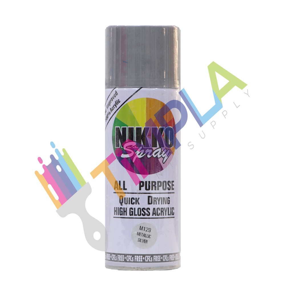 Nikko Spray M129 Metallic Silver Metallic Silver All Purpose Quick ...