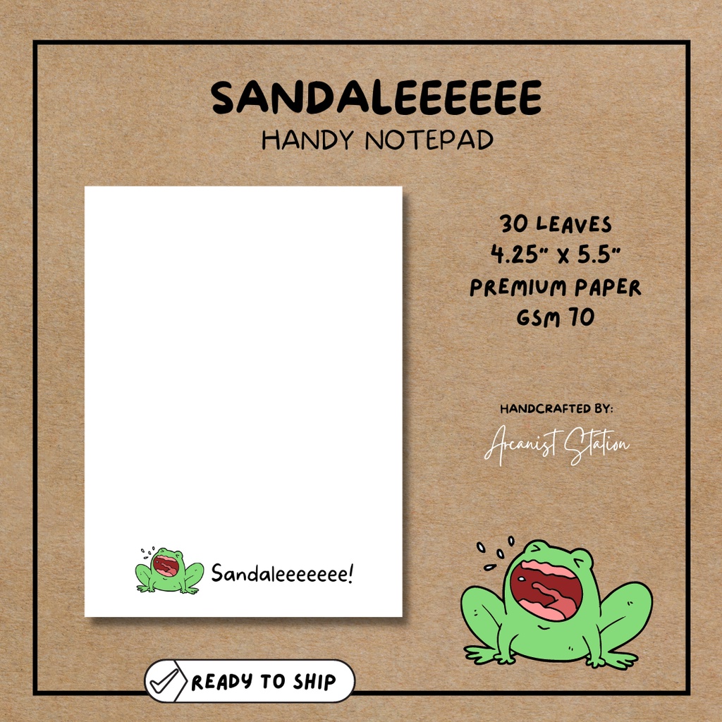Sandaleeeee! Tagalog Witty Humor Handy Size Notepad | Shopee Philippines