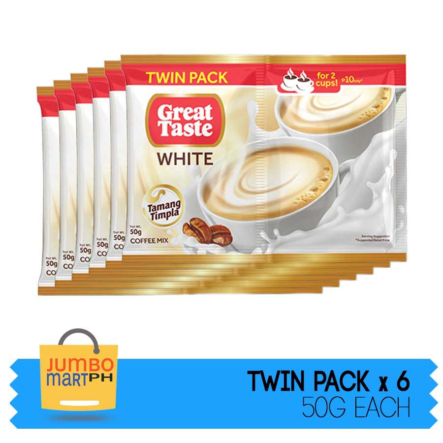 GREAT TASTE WHITE COFFEE MIX TWIN PACK 50G / SET OF 6 | Shopee Philippines