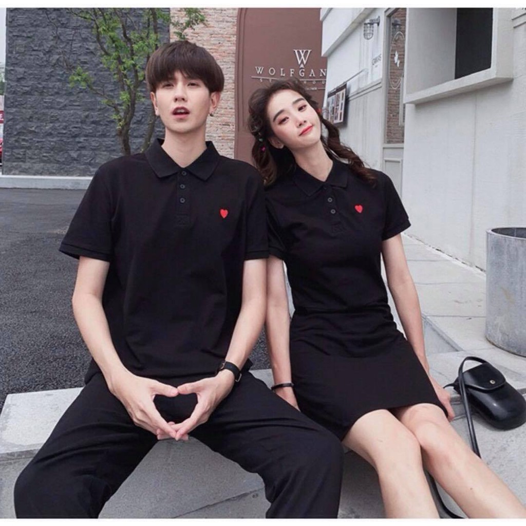 Couple t-shirt dress, men's and women's matching outfit, black couple ...
