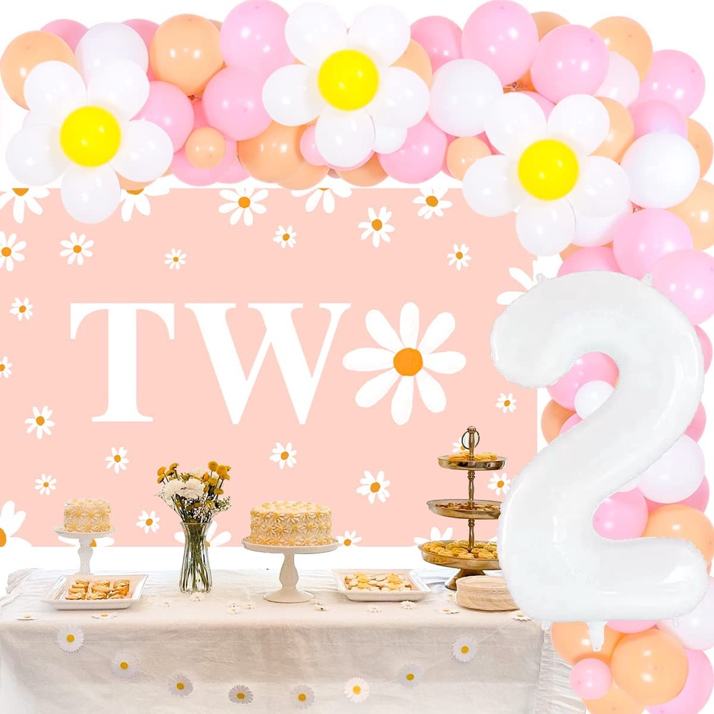 CHEEREVEAL Daisy Birthday Decorations for Girls 2nd Birthday, Daisy ...