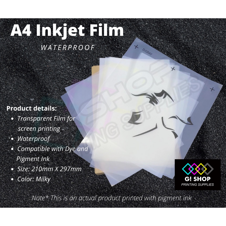 Inkjet Film Acetate Positive Transparency A4 Milky Waterproof 20 sheet ...
