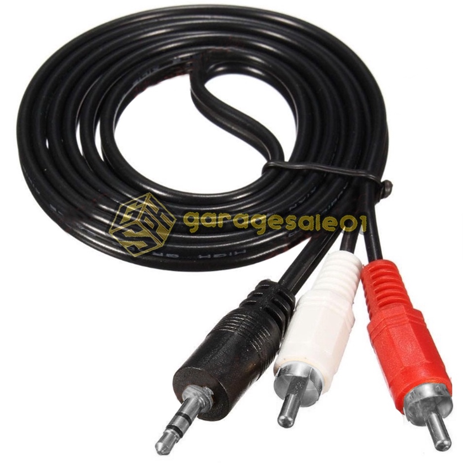 AUX to Dual RCA Male Cable Audio Cable Speaker to Phone 3.5mm 1.5M ...