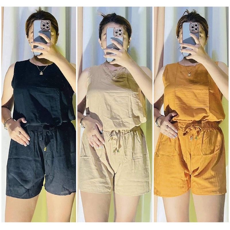 TERNO SHORT CHALLIS SANDO FOR WOMEN SMALL TO MEDIUM(chss) | Shopee ...