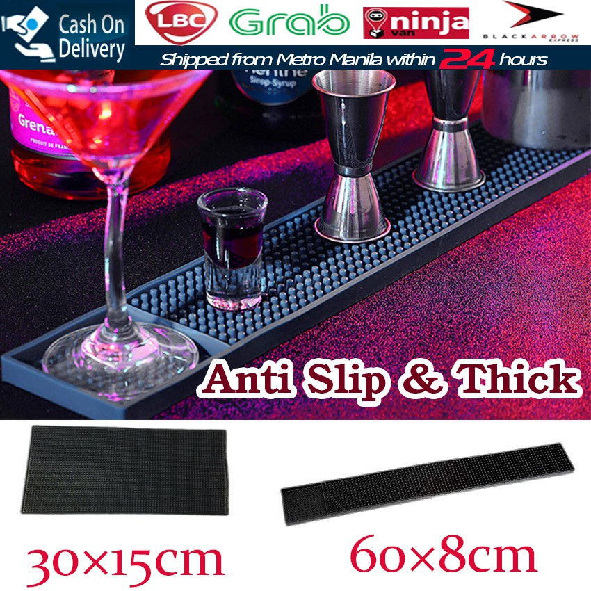 【Fast Delivery】Non-slip Rubber Bar Mat Bar Runner Glass Drip Tray Beer ...