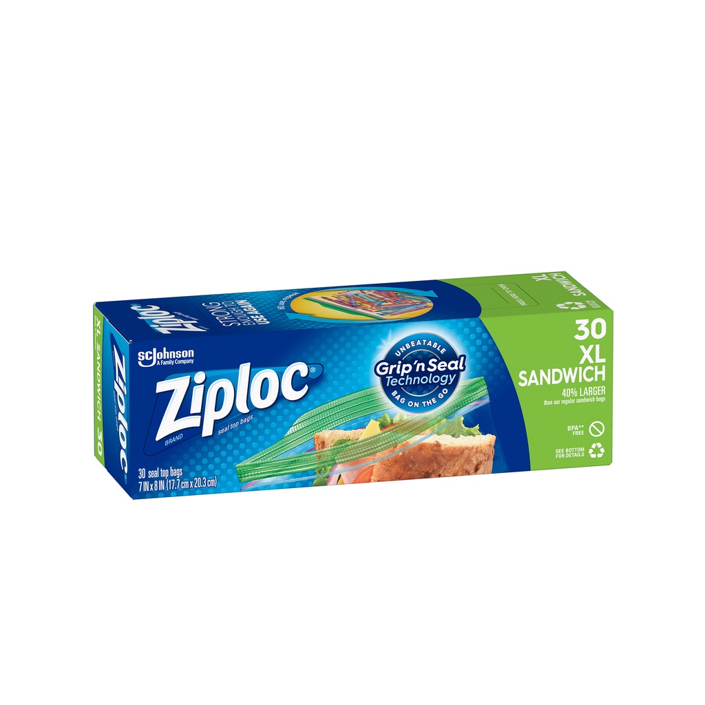 Ziploc Sandwich Bags XL Easy Open Tabs 30 Count | Shopee Philippines