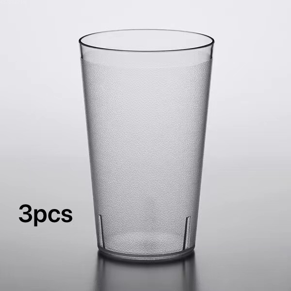 MSC 10PCS PLASTIC GLASS (10oz) FROSTED GLASS BASO REUSABLE DRINKING ...