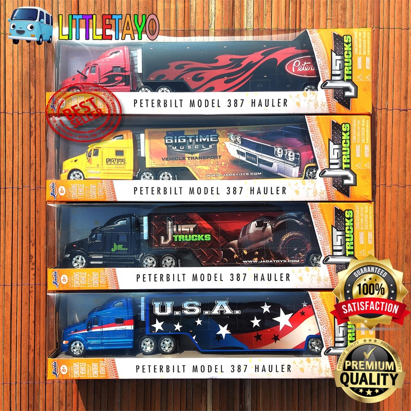 Jada Just Trucks Peterbilt Model 387 Hauler Set 4 Pcs Truck Transport ...