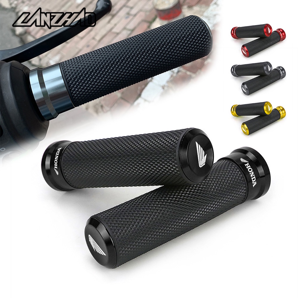 for HONDA Motorcycle Hand Grips CNC Handle Grip Rubber Gel Universal ...