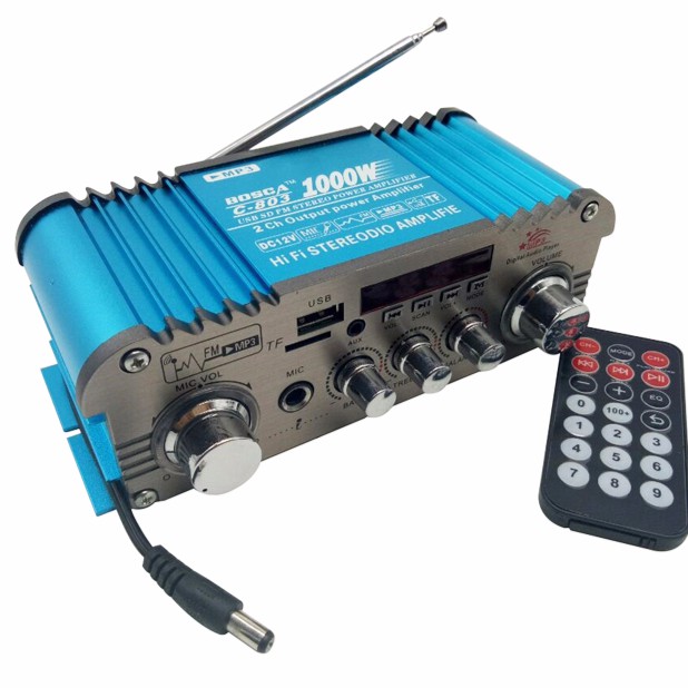Bosca 1000W Bluetooth 2 Channel Output Power Amplifier USBSD/FM Stereo ...