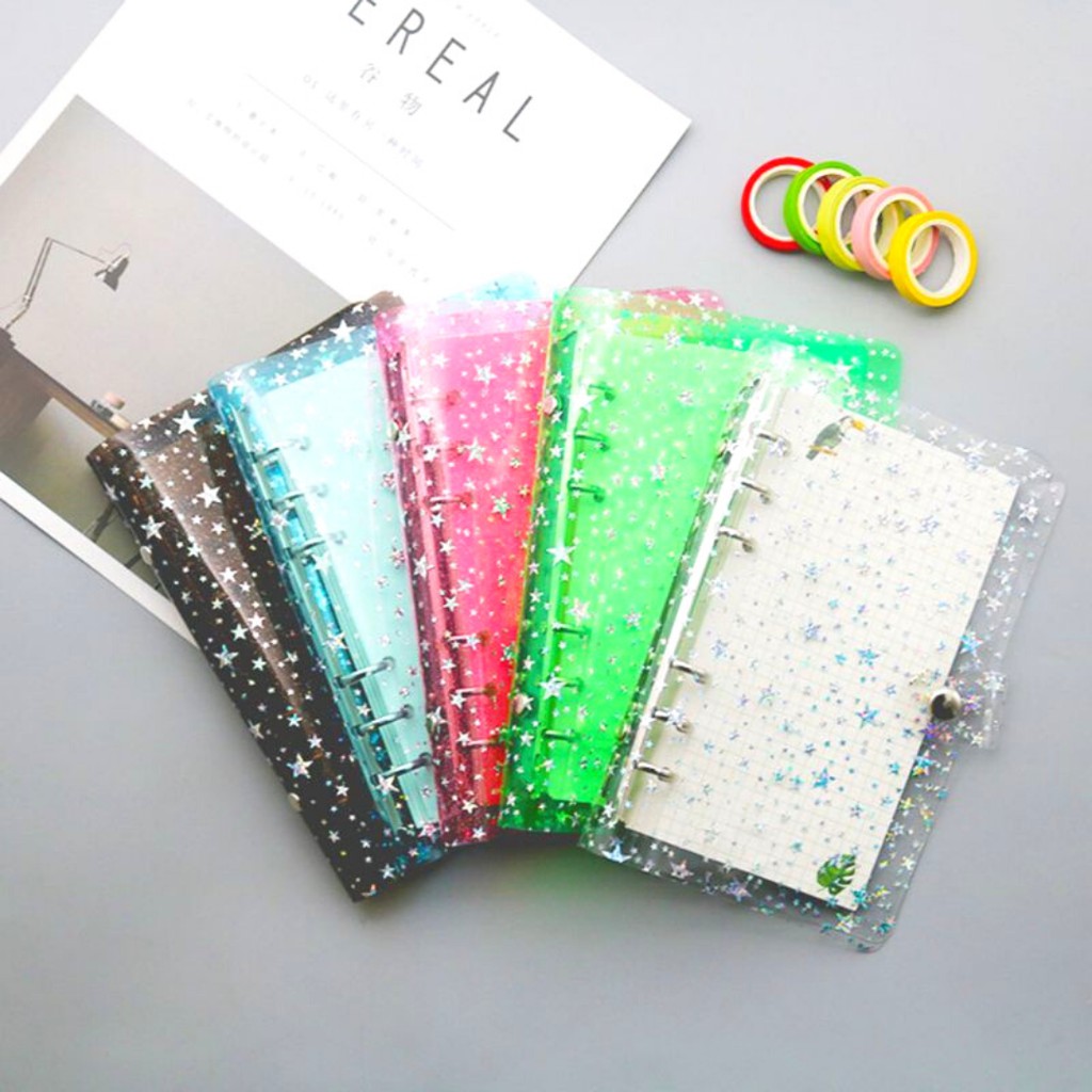 6 HOLES A6/A5 Star Loose-leaf Personalized Ring Binder Planner | Shopee Philippines