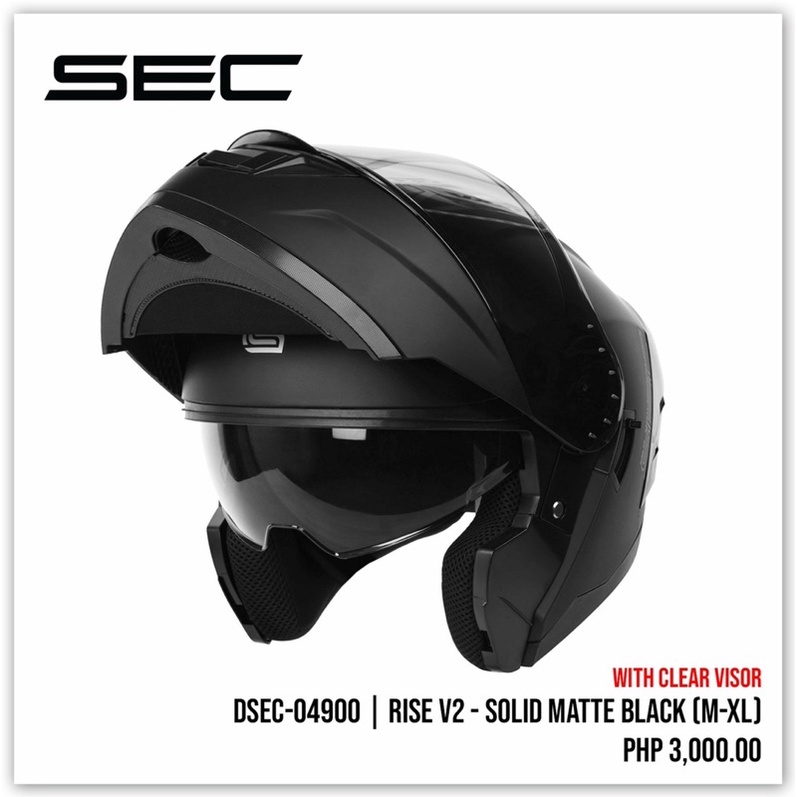sec rise v2 modular dual visor helmet with FREE SMOKE LENS | Shopee ...