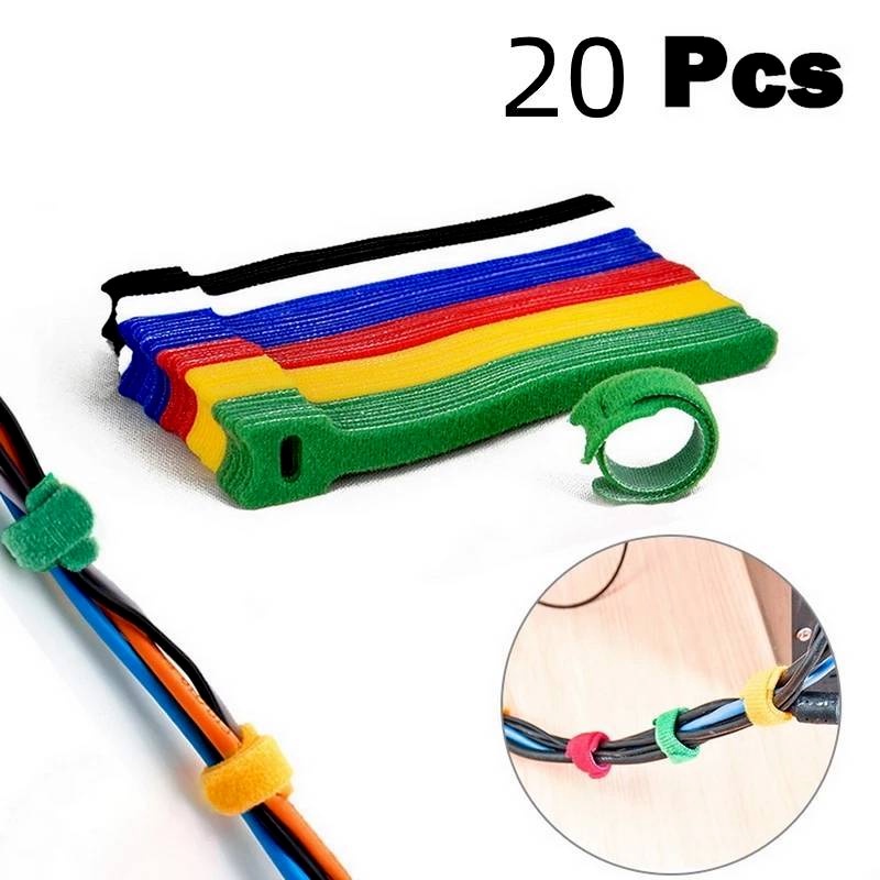 [Local Shippment] 20 Pcs Reusable Cable Cords Organizer / Multifunction ...