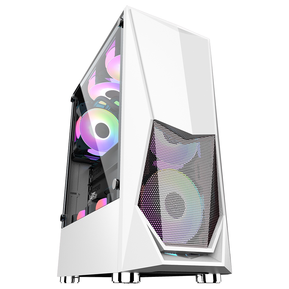 COMPUTER CASE 1STPLAYER DK-3 MID-TOWER GAMING CASE TEMPERED GLASS ATX ...